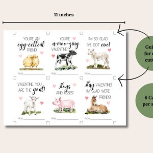 Printable Valentine's Day Cards for Kids | Farm Animal Valentine ...