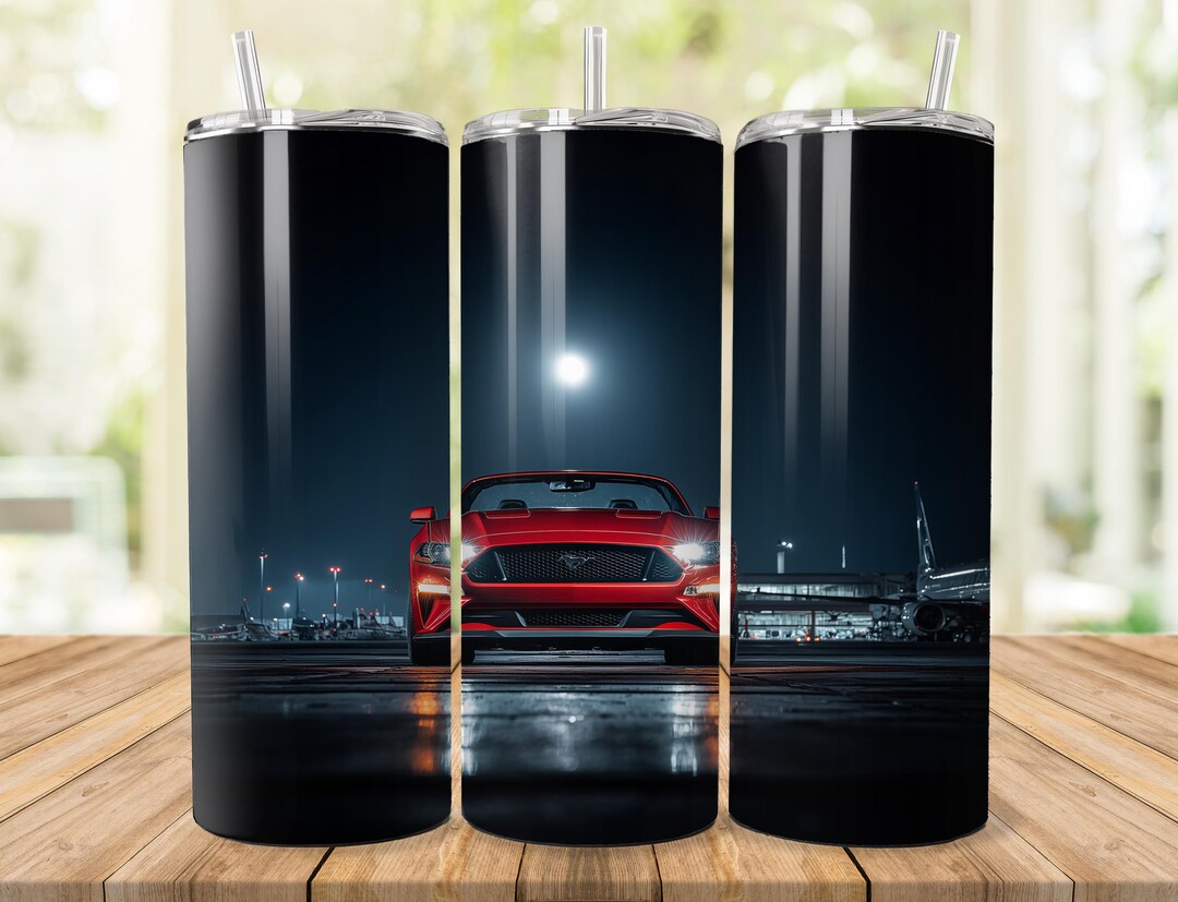 Red Mustang Car Sublimation Designs for for 20 Oz Skinny/straight ...