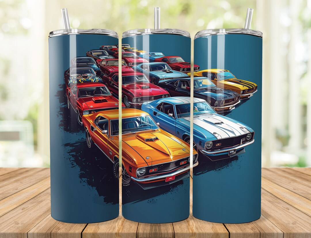 Muscle Cars Tumbler PNG for 20 Oz Skinny Tumbler Sublimation Designs - Etsy