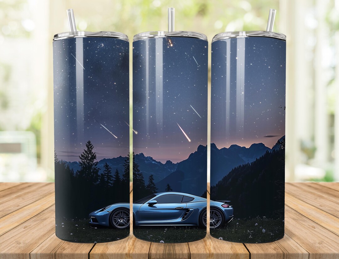 Porsche at Night Car Sublimation Designs for for 20 Oz Skinny/straight ...