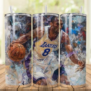 Oil Painting of Kobe Sublimation Designs for for 20 Oz Skinny/straight ...