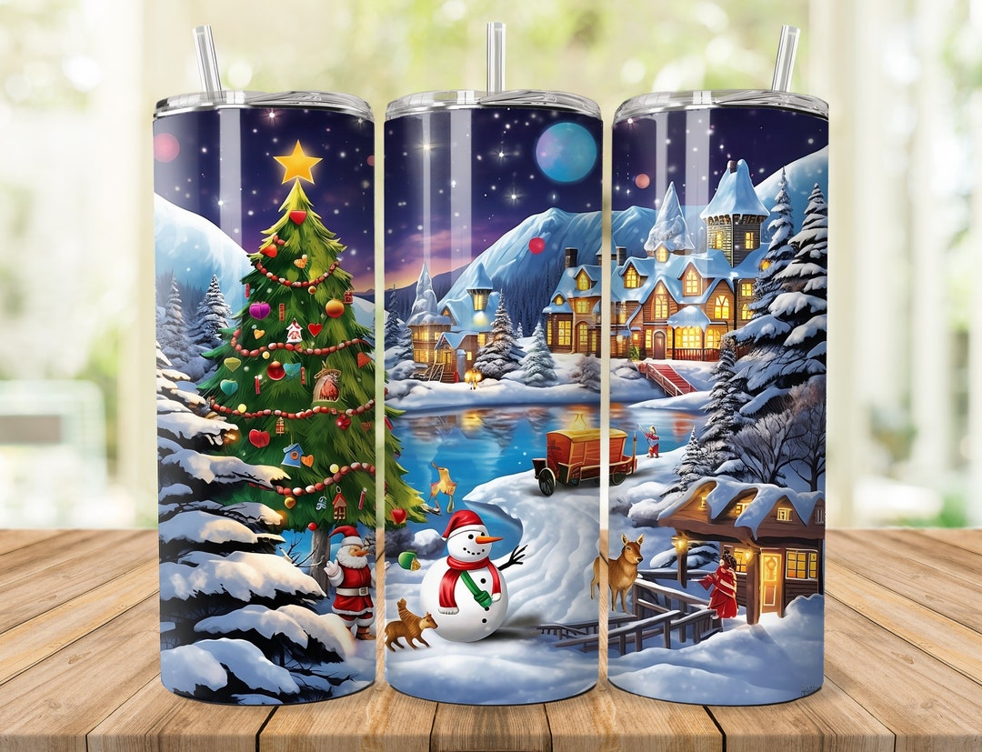 3D Christmas Tumbler Bundle for 20 Oz Skinny Tumbler, Sublimation ...