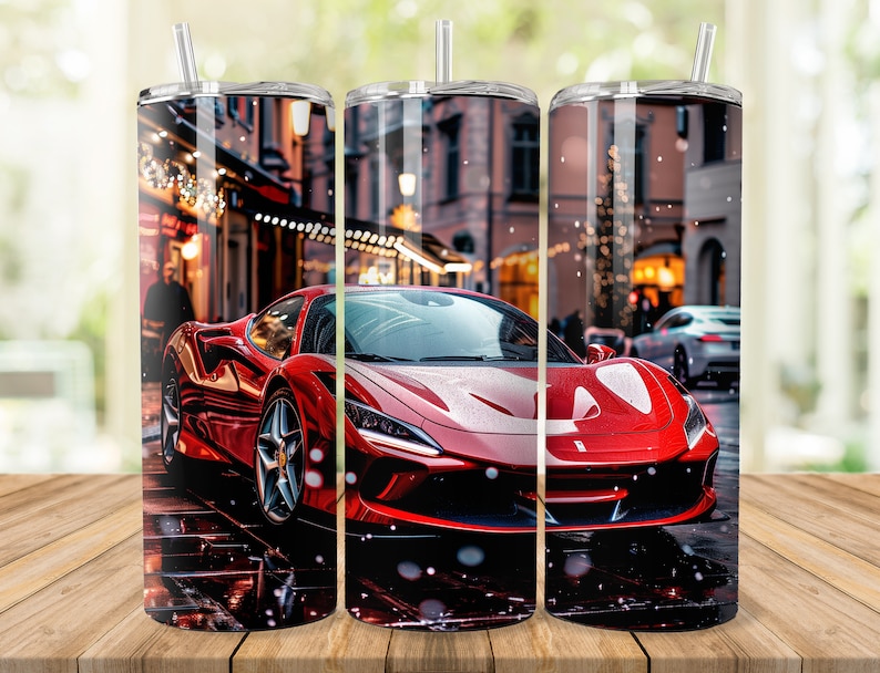 Luxury Sport Car Tumbler Sublimation Design: 20oz Skinny Tumbler (PNG ...