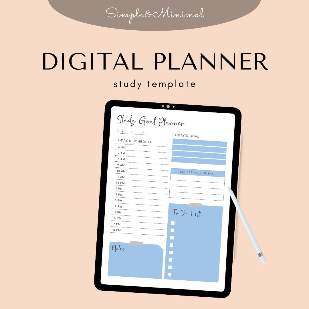 Study Planner Template - Etsy