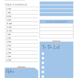 Study Planner Template - Etsy