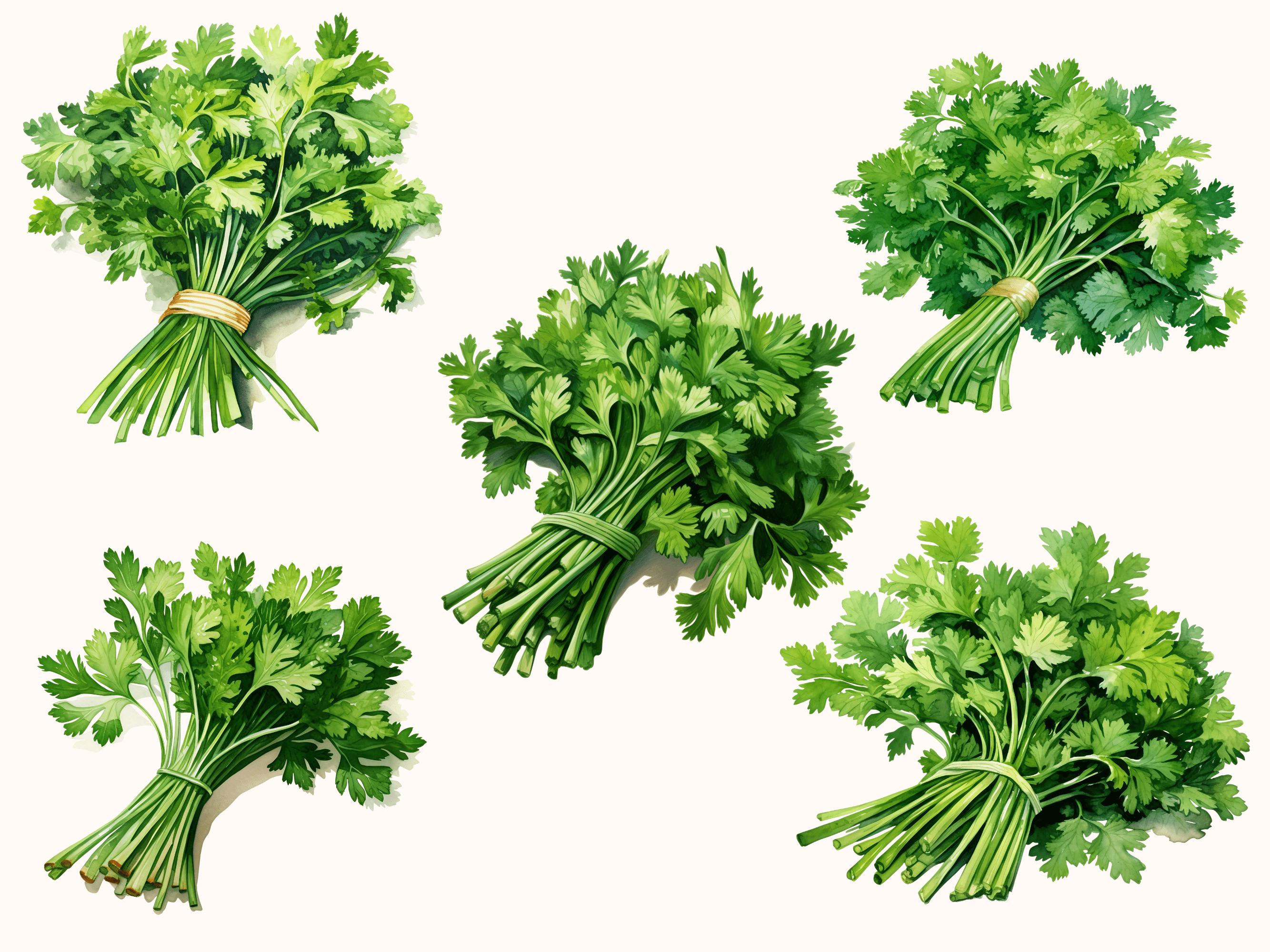 Parsley Clipart, Medicinal Spice Vegetable Watercolor Herb Clip Art ...