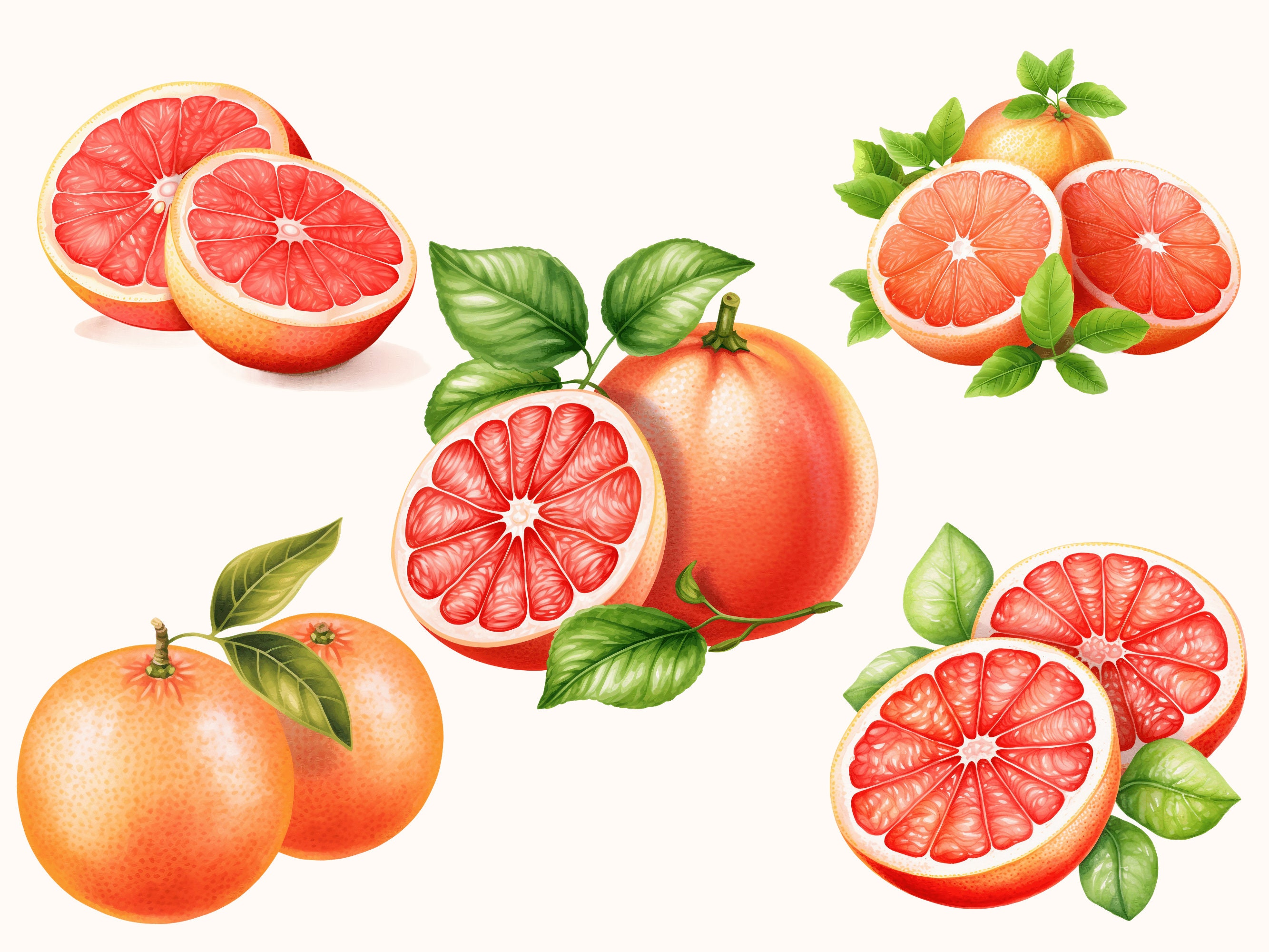 Grapefruit Clipart, Fruit Watercolor Grapefruit Juice Clip Art, Food ...
