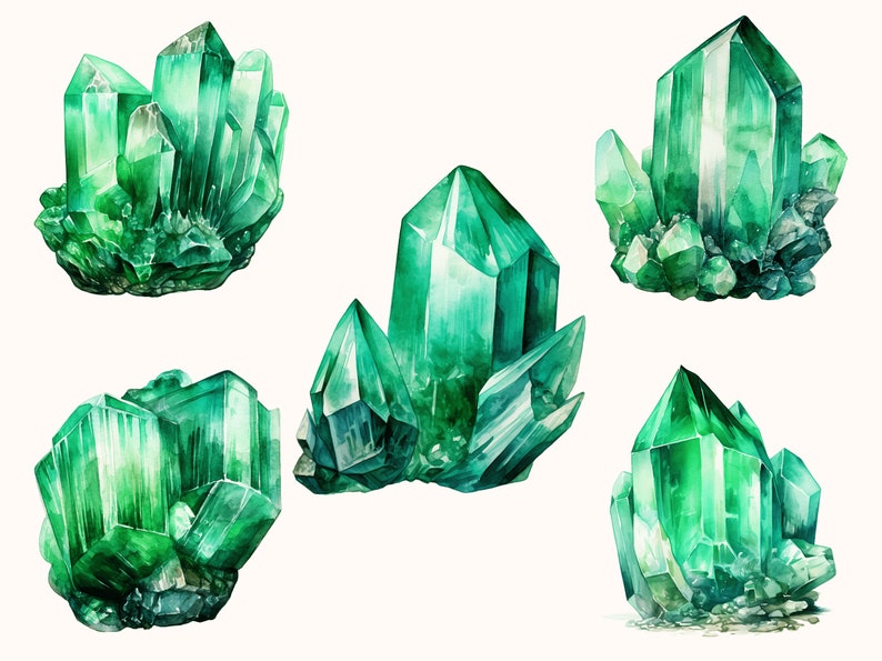 Emerald Clipart Watercolor May Birthstone, Wedding Ring Jewelry ...