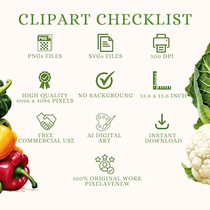 Bundle Vegetables Clipart, Vegetable Watercolor Veggie & Fruit, Farm ...