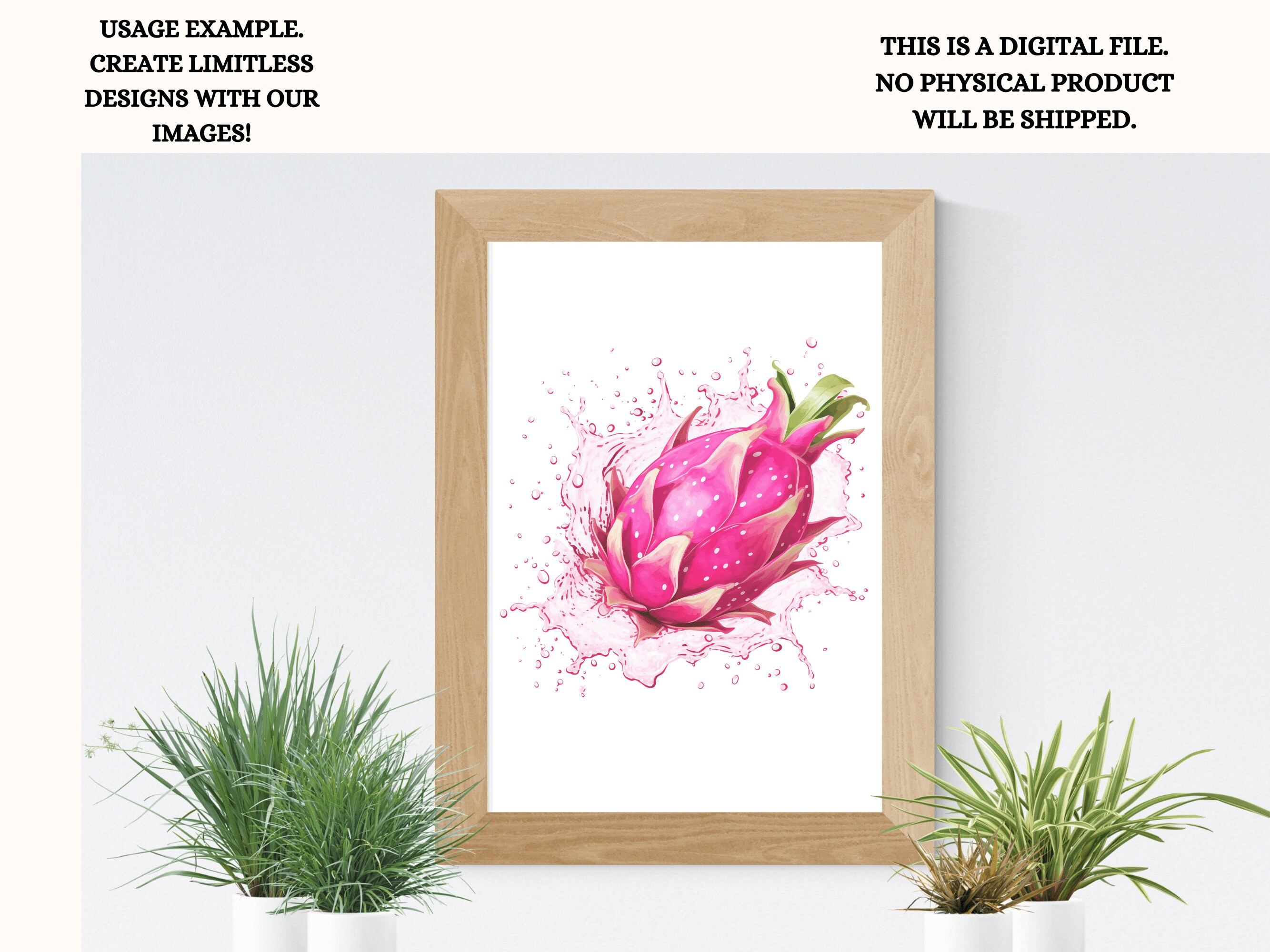 Dragon Fruit Clipart, Fruit Watercolor Yellow Pitaya Clip Art, Exotic ...