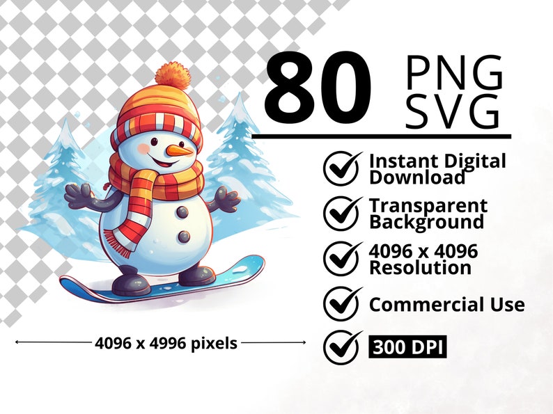 Cute Festive Snowman Clipart, Funny Watercolor Snowman Winter Holiday ...