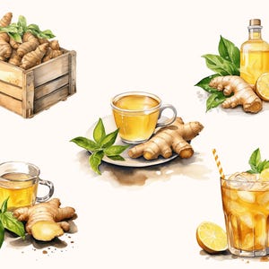 Ginger Clipart, Farm Vegetable Watercolor Gingerbread Man Clip Art ...