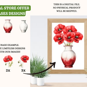 Poppy Clipart, Cute Spring Red Wild Flower Watercolor Clip Art, Floral ...