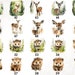 Forest Baby Animals Clipart, Cute Woodland Watercolor Clip Art, Nursery ...