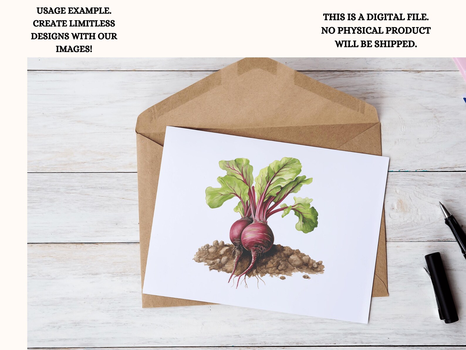 Beetroot Clipart, Farm Vegetable Watercolor Beet Drink & Soup Art, Food ...