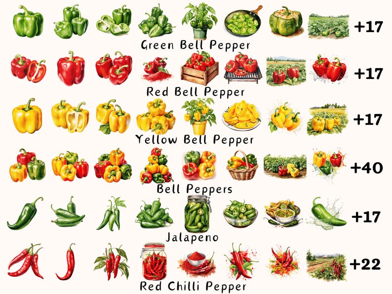 Bundle Vegetables Clipart, Vegetable Watercolor Veggie & Fruit, Farm ...