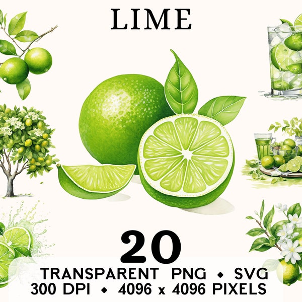 Lemon Lime Clipart - Etsy