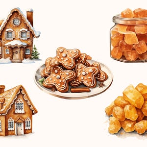 Ginger Clipart, Farm Vegetable Watercolor Gingerbread Man Clip Art ...