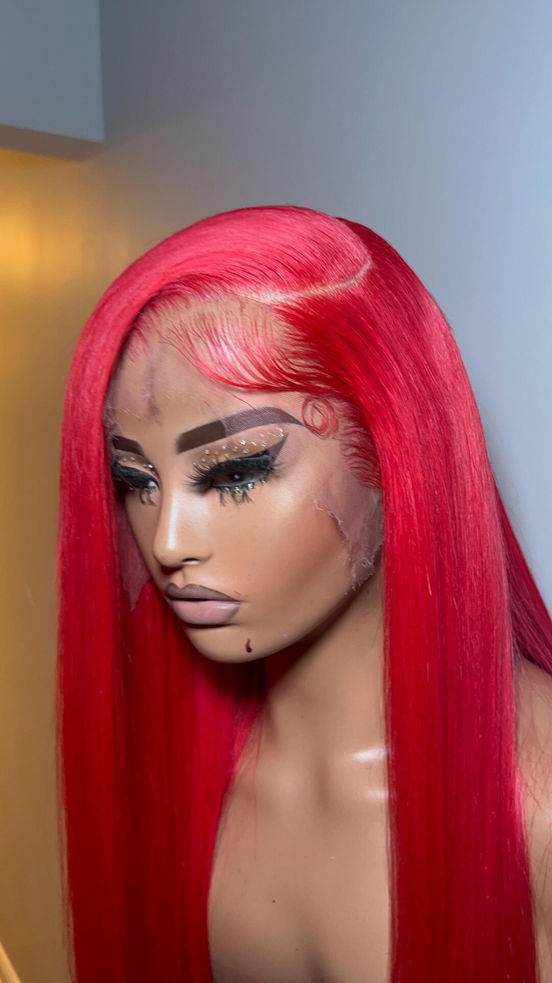 13x6 Frontal Wig - Truly Red - Etsy