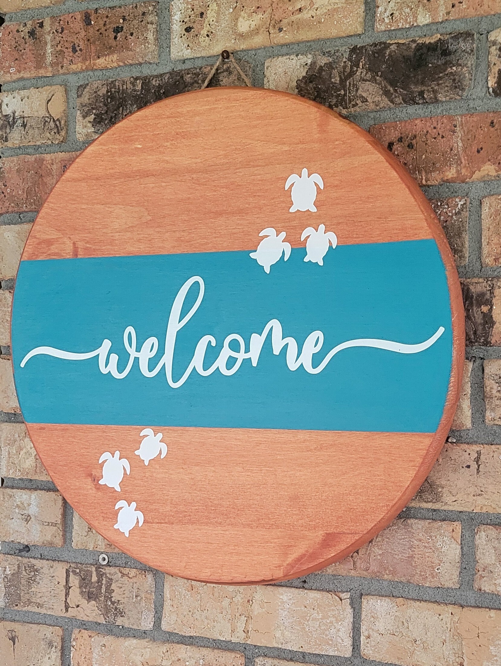 Round Welcome Door Sign, Front Porch Decor, Welcome Sign, Housewarming ...