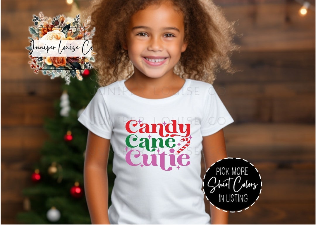 Candy Cane Cutie Tee, Kids Christmas Shirt, Candy Cane Shirt, Kids ...