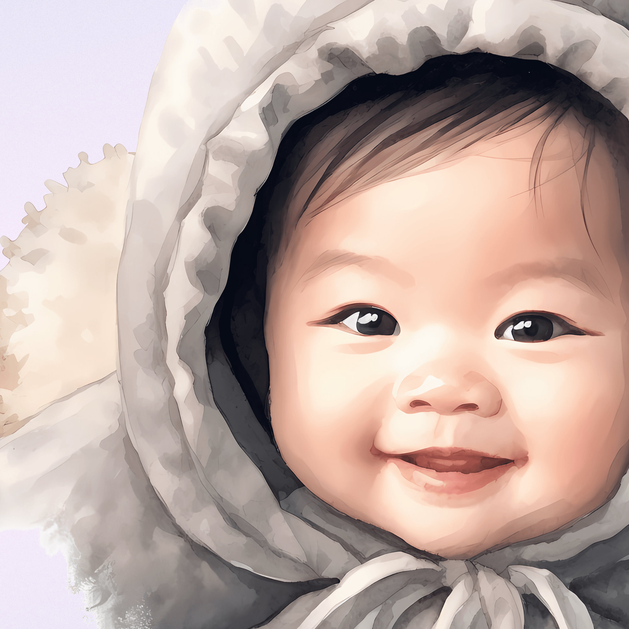 Winter Babies Watercolor Clipart Bundle Commercial Use Transparent PNG ...