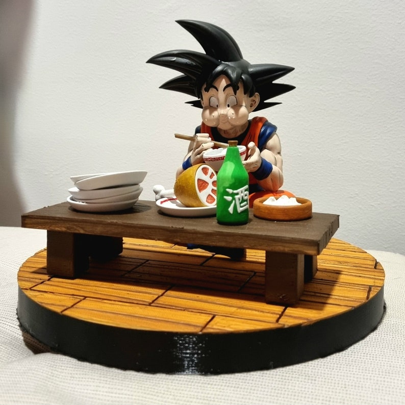 Diorama of Goku Eating Lunch - Etsy