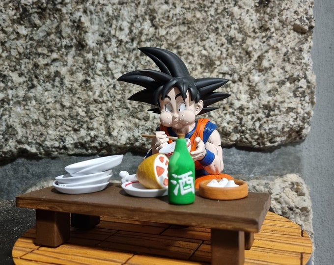 Diorama of Goku Eating Lunch - Etsy