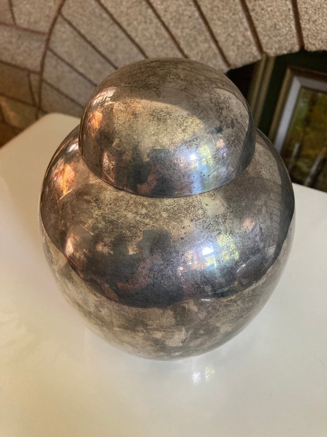 Vintage Silver Ginger Jar - Etsy