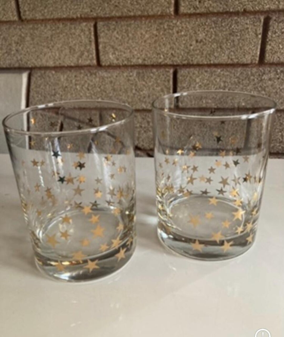 Vintage Culver Gold Star Bar Glasses Set of 2 Rocks Glasses Cocktail - Etsy