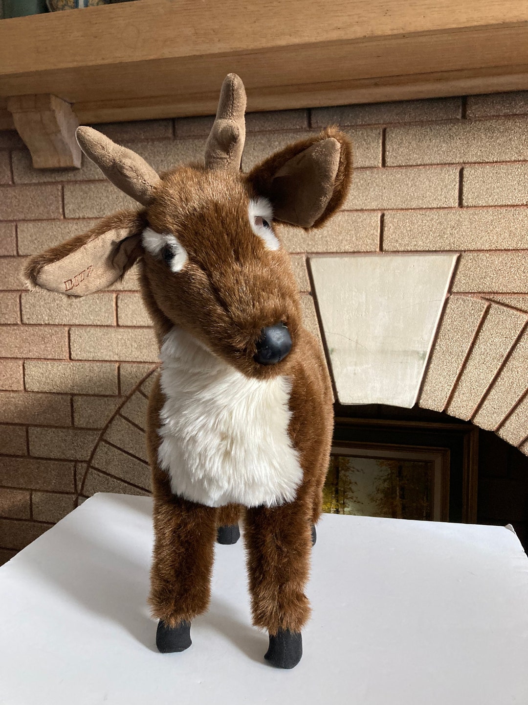 Vintage Ditz Christmas Reindeer Stuffed Statue - Etsy