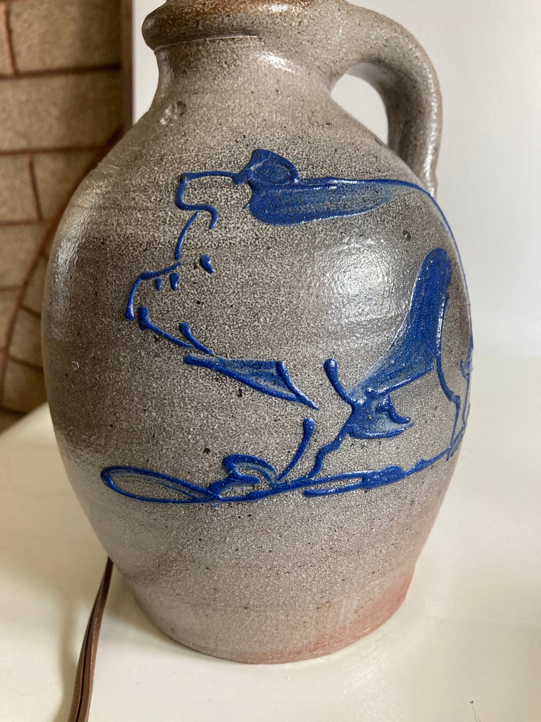 Vintage Rowe Pottery Salt Glaze Lamp - Etsy