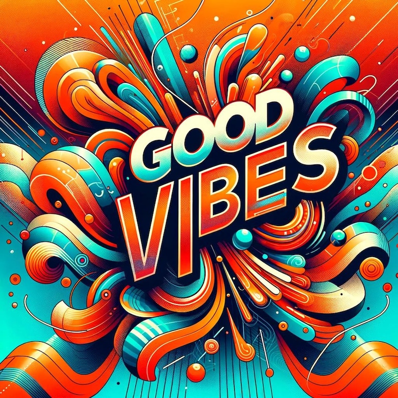 4 Good Vibes Image for Printing - Etsy