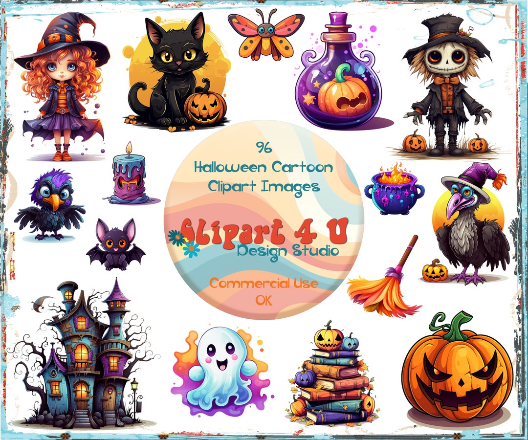 96 Halloween Clipart Cartoon Images, Cartoon Halloween Images, PNG ...