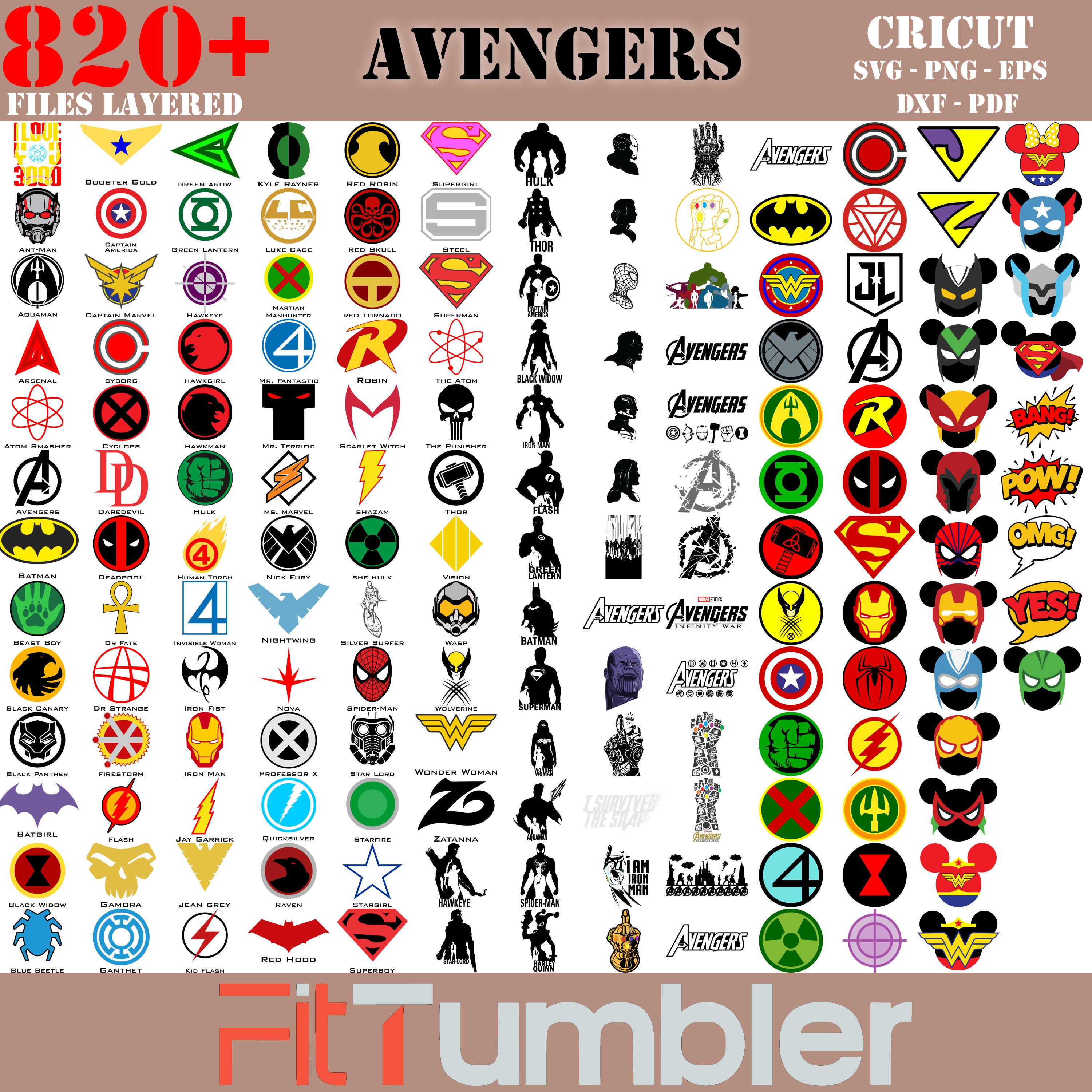 Marvel Character Logos And Names