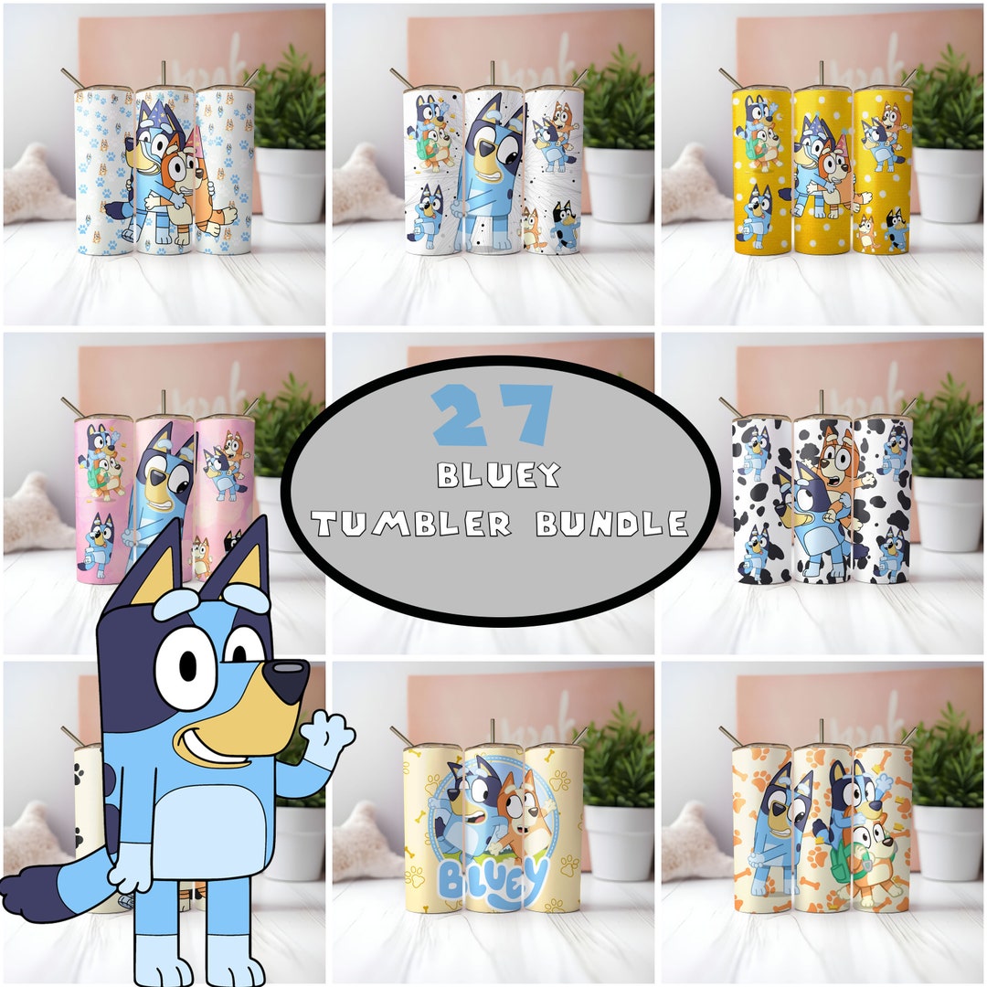 27 Files Bluey Tumbler Wrap Bundle, Bluey Sublimation Designs, Straight ...