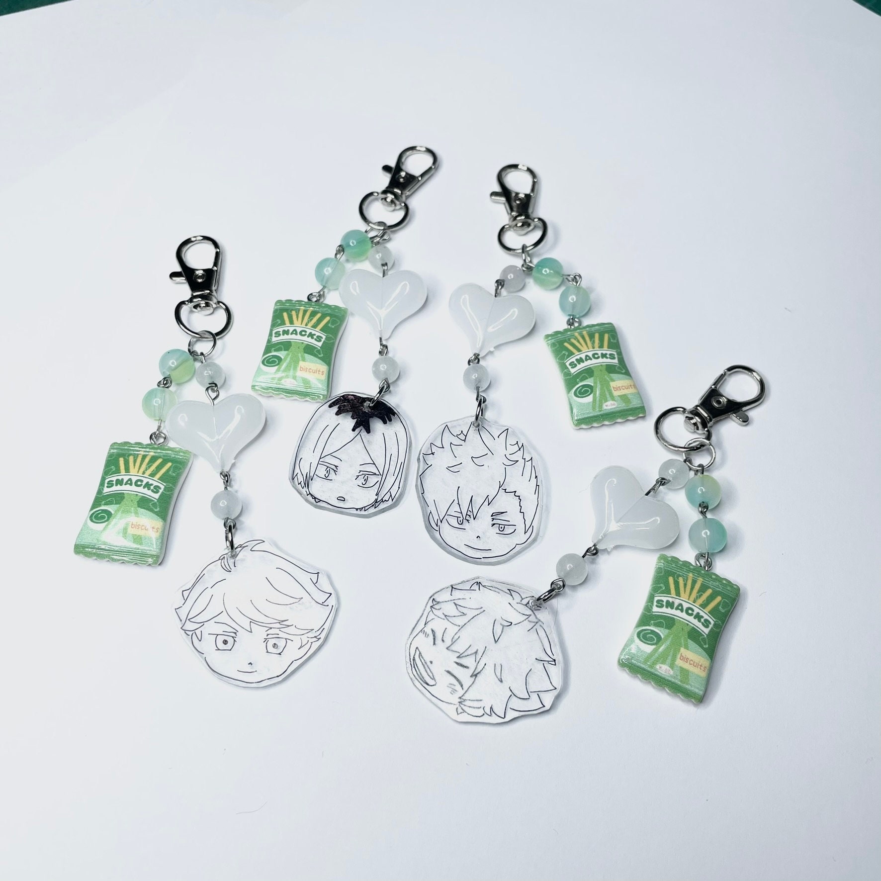 Super Cute Haikyuu Anime Kuroo Oikawa Kenma Hinata Phonecharm Keychain ...