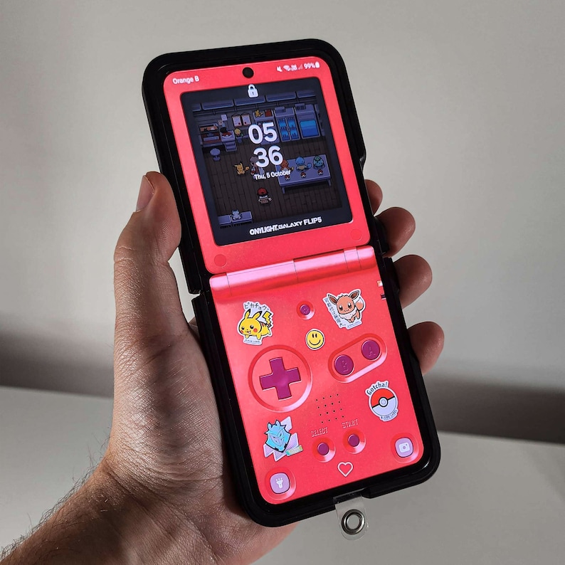 Samsung Galaxy Z Flip Wallpaper - Cute Sticker Gamer (red) - Etsy