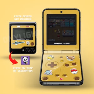 Samsung Galaxy Z Flip Wallpaper - Cute Sticker Gamer (yellow) - Etsy