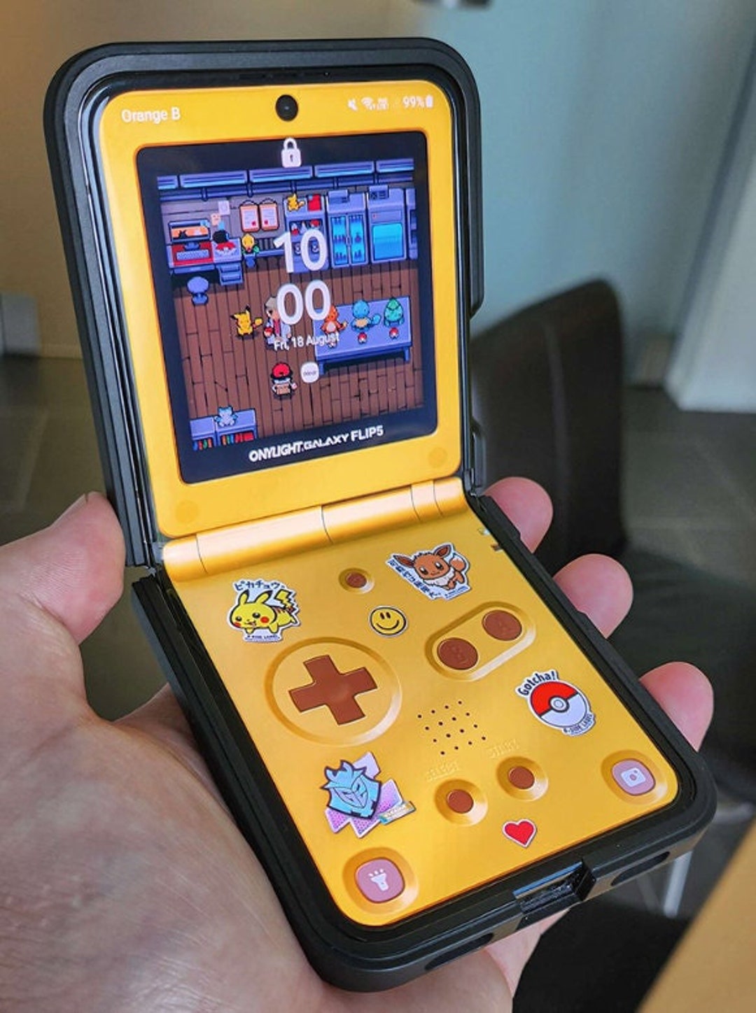 Samsung Galaxy Z Flip Wallpaper - Cute Sticker Gamer (yellow) - Etsy