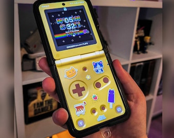 Samsung Galaxy Z Flip Wallpaper Cute Sticker Gamer yellow - Etsy