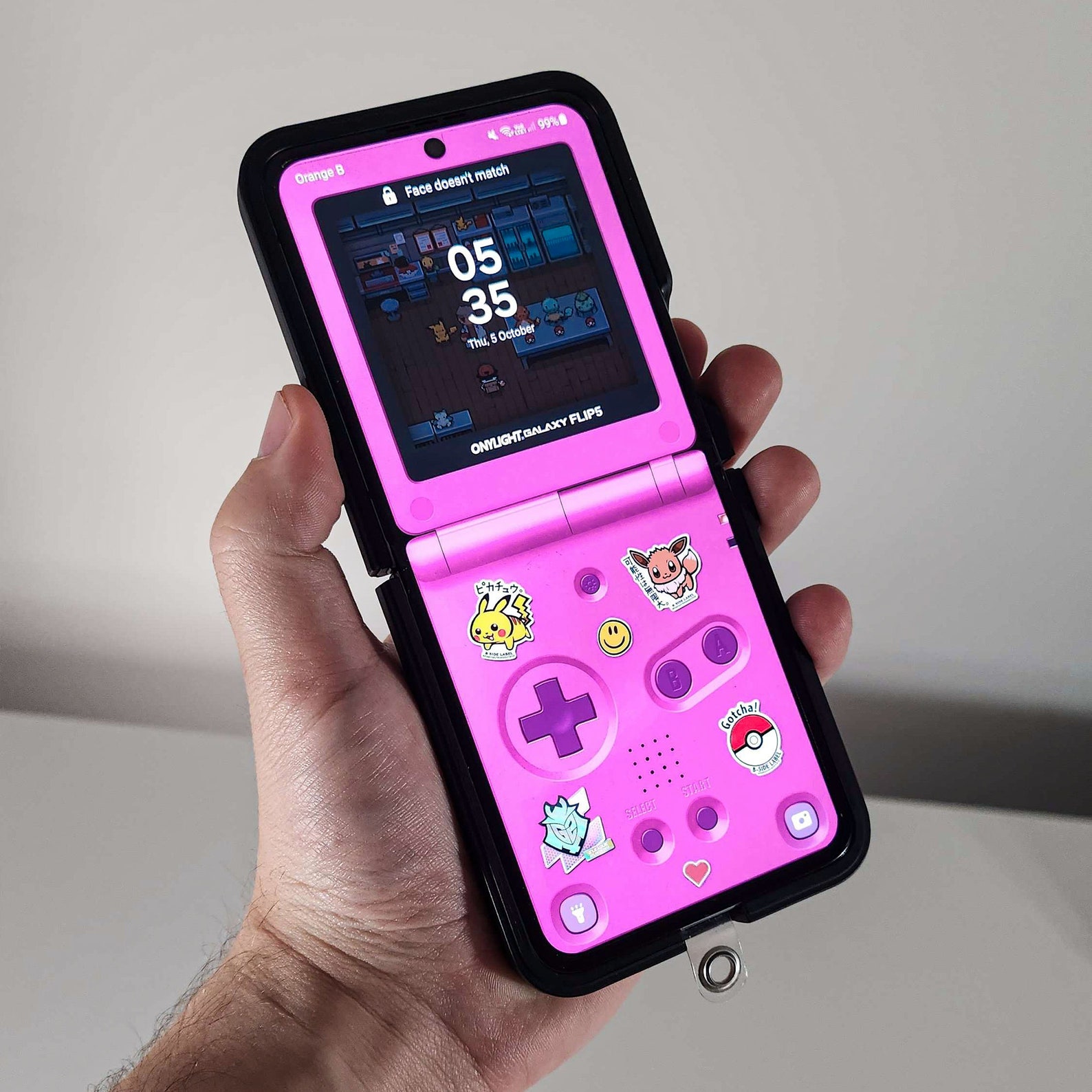 Samsung Galaxy Z Flip Wallpaper - Cute Sticker Gamer (pink) - Etsy