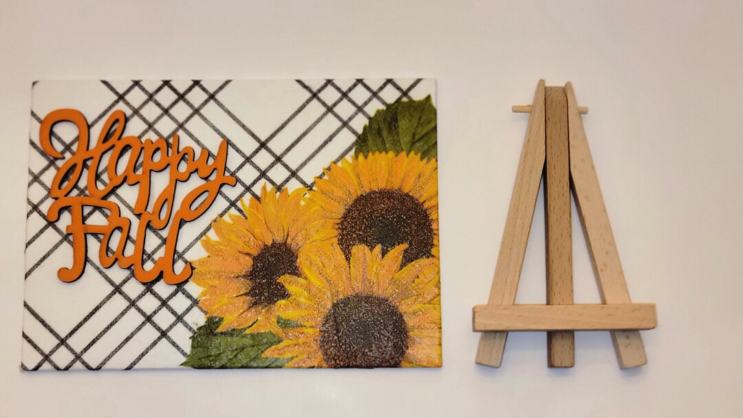 Decoupage Sunflower Canvas - Etsy