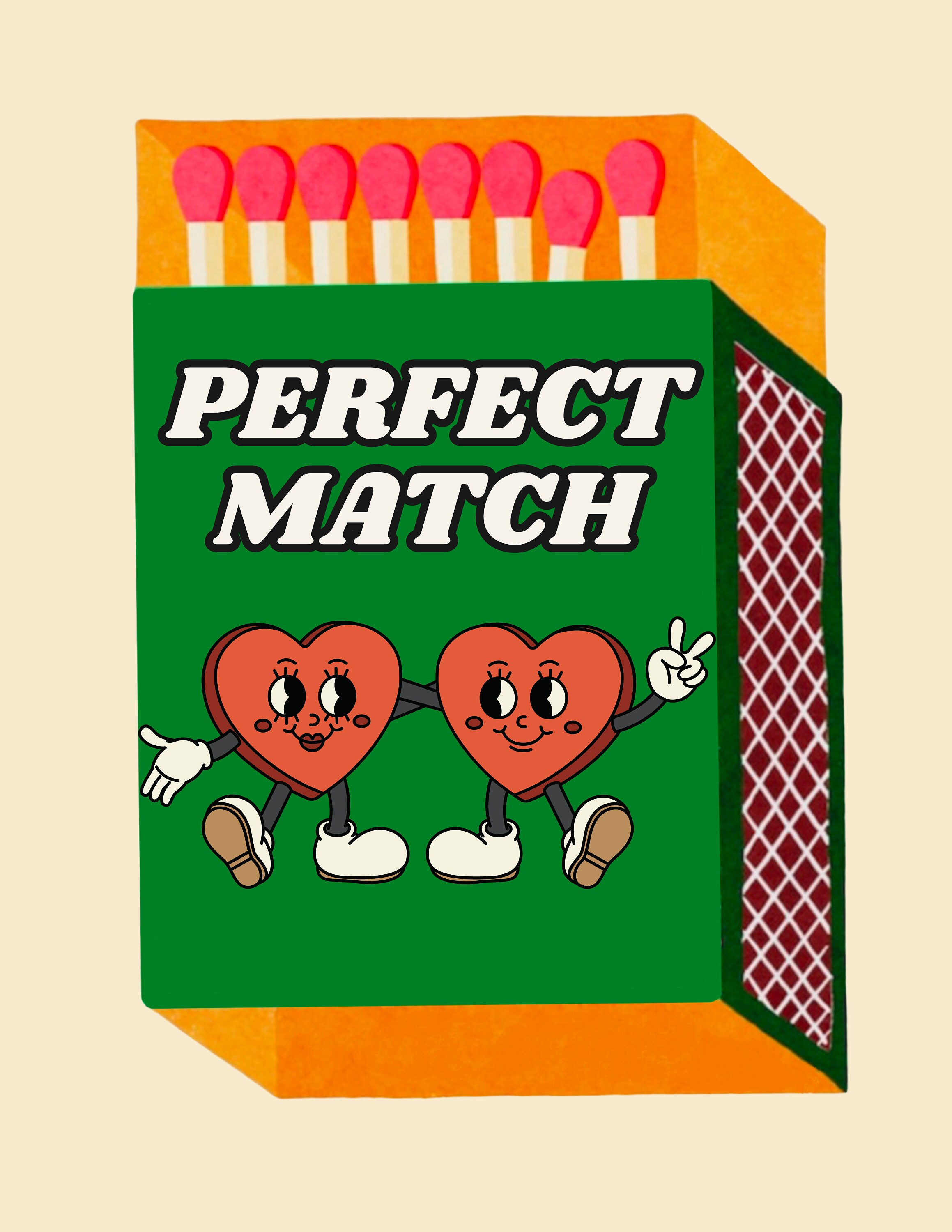Perfect Match Print DIGITAL DOWNLOAD Funky, Retro, Colorful Maximalism ...