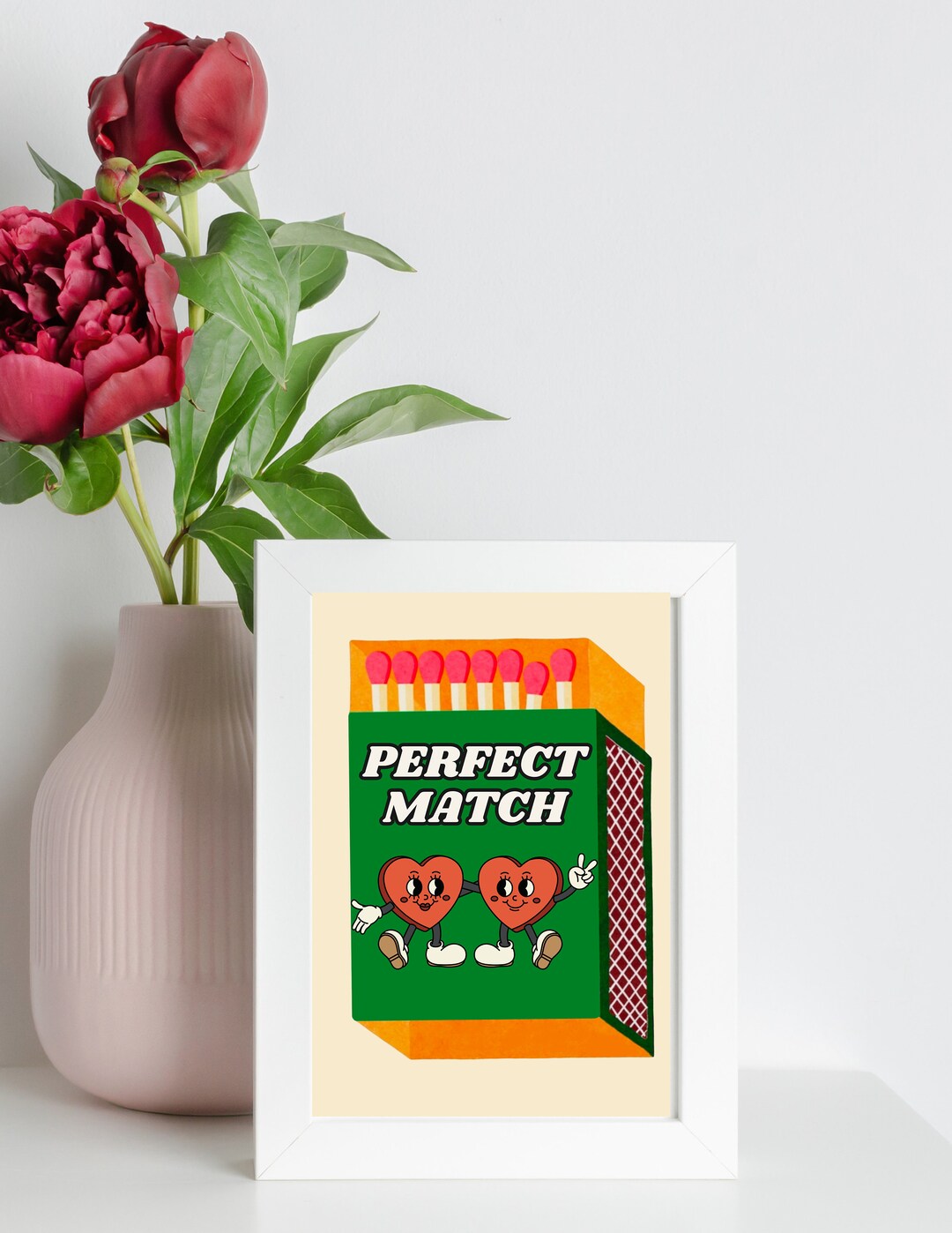 Perfect Match Print DIGITAL DOWNLOAD Funky, Retro, Colorful Maximalism ...