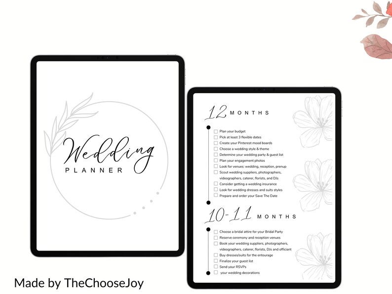 Digital Wedding Planner, Digital Wedding Checklist, iPad Wedding ...