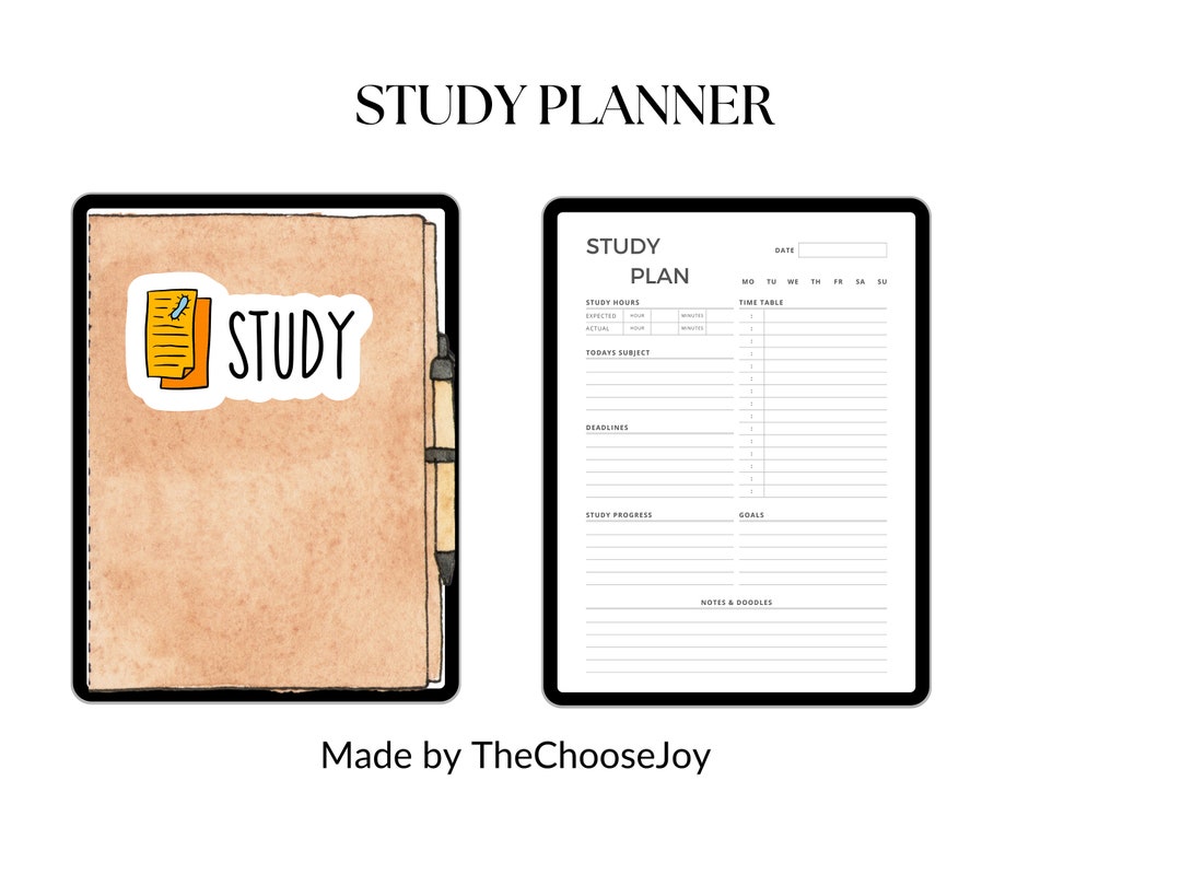 Digital Study Planner, Student Planner, iPad Planner, Academic Planner ...