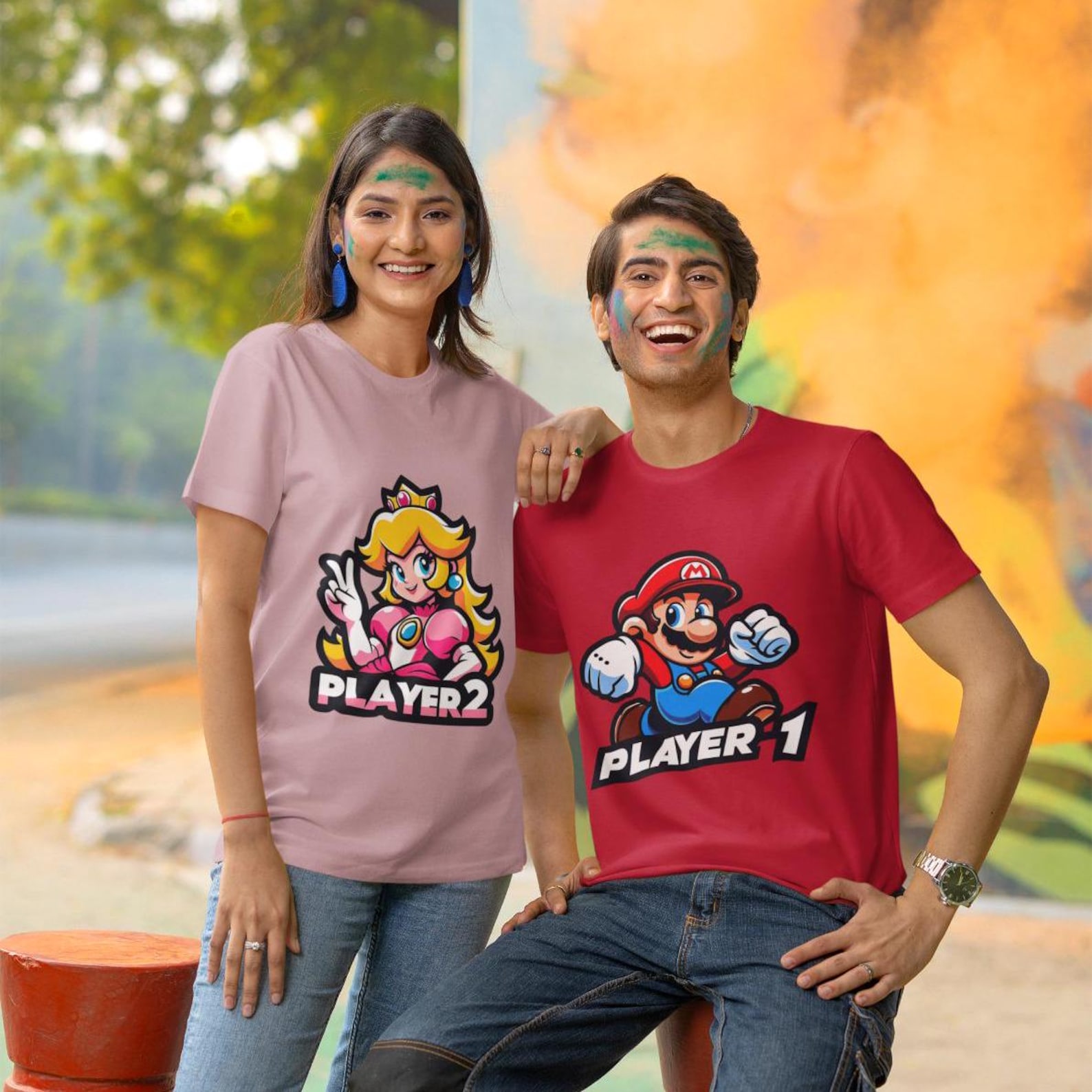 Super Mario and Princess Peach Couple Shirts – Gamer Mom & Dad Tee ...