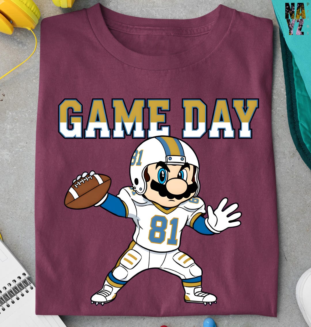 Custom Super Mario Football Shirt, Mario Football Tee, Super Bowl ...