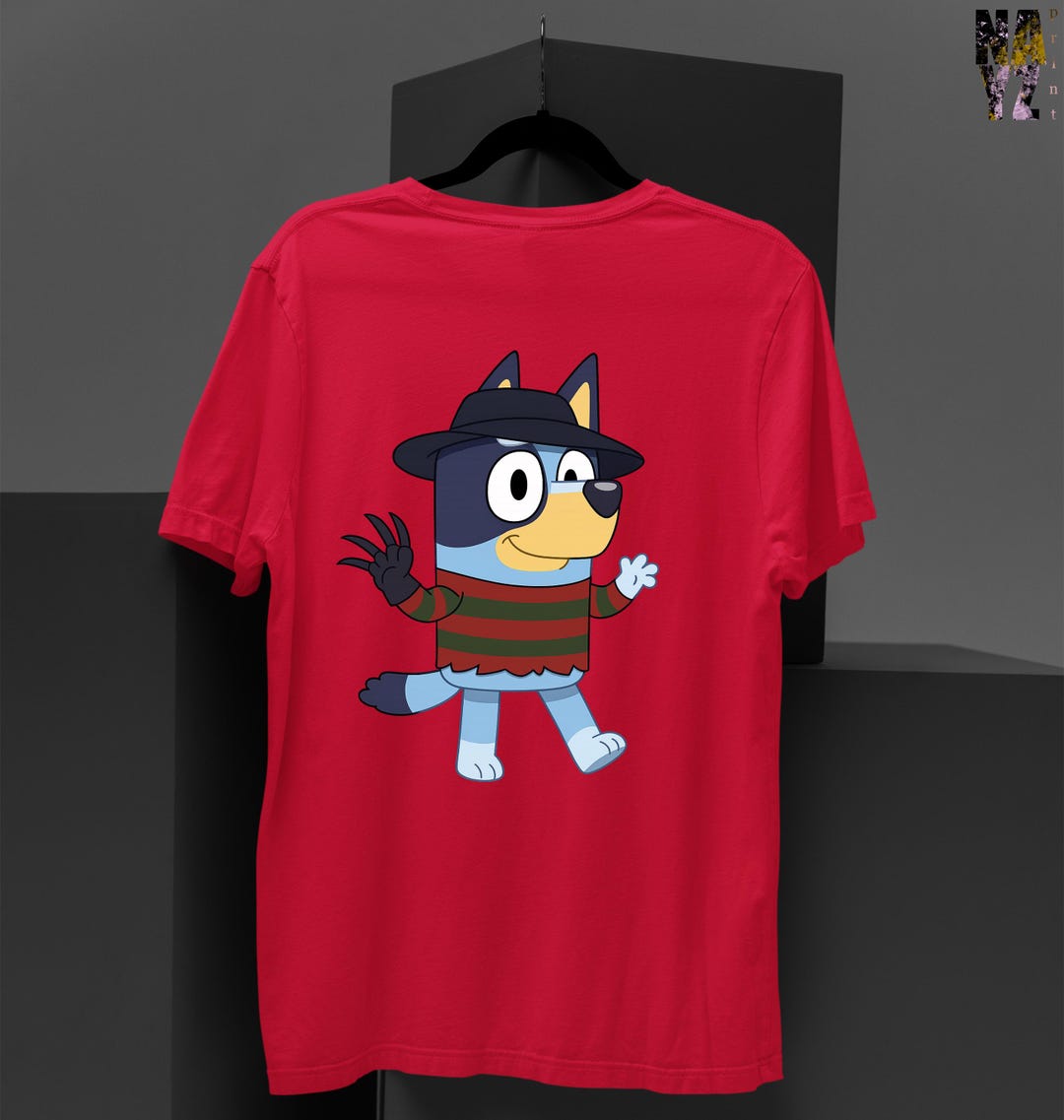 Bluey Halloween Shirt, Spooky Bluey Costume Tee, Creepy Dog Halloween ...